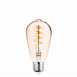 Forever Light - E27 4W led Filament Lampe Vintage Glühbirne 250 lm Warmweiß 2000K ST64 sf Gold 3x Stück