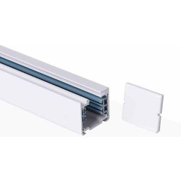 Dreiphasen-Stromschiene für LED-Strahler - 2-Meter-Stange Farbe Weiß - Weiß