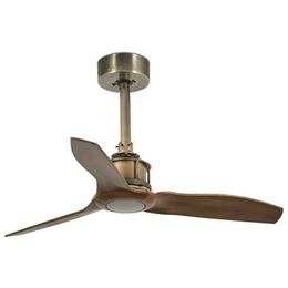 Faro Barcelona Faro just - Altgold, Holz Deckenventilator 81cm Smart - Fernbedienung enthalten