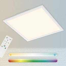 Cct led Panel Briloner leuchten colour, 24 w, 2400 lm, IP20, weiß, Kunststoff-Metall, Dimmbar, mit Fernbedienung, cct, 45 x 45 x 5 cm