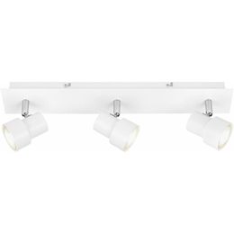 Led Deckenleuchte Spotleuchte Briloner leuchten rock, 5 w, 460 lm, IP20, weiß, Metall, inkl., 3x GU10, 45 x 8 x 12 cm