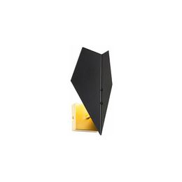 Qazqa Design-Wandleuchte schwarz mit Gold - Sinem - Gold/Messing