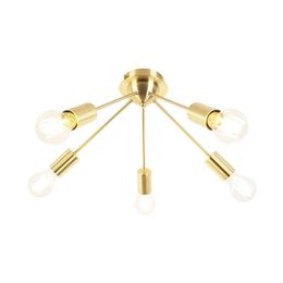 Qazqa Art Deco Deckenleuchte gold 5-flammig -Facil - Gold/Messing