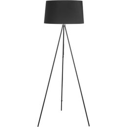 Stehlampe Tripod Schlafzimmer Standleuchte Stehleuchte 40 w Skandinavisch Stoff + Metall schwarz ∅48 x 156 cm - Schwarz - HOMCOM