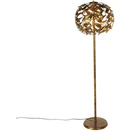 Qazqa Vintage Stehlampe Antik Gold 45 cm 4-flammig - Linde - Gold/Messing
