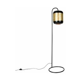 Qazqa - Vintage Stehlampe schwarz mit Messing - Kayleigh - Gold/Messing