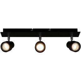 Led Deckenleuchte Spotleuchte Briloner leuchten rock, 5 w, 460 lm, IP20, schwarz, Metall, inkl., 3x GU10, 45 x 8 x 12 cm