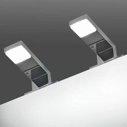 vidaXL - Spiegellamp 2 w koudwit 2 st