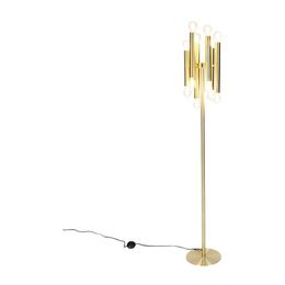 Qazqa Vintage Stehlampe Gold 12-Licht -Tubi - Gold/Messing