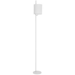 Centennial Stehlampe mit Schirm Weißer Stoffschirm, weißes Aluminium geschaltete led E27 - Merano