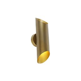 Qazqa Industrielle Wandleuchte Messing 2 Lichter - Whistle - Gold/Messing
