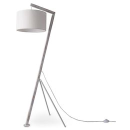 Stehlampe Tischlampe Wohnzimmer Lampenschirm Leselampe Nachttischlampe Galgen Stehleuchte - Weiß, Weiß (Ø38cm) - Paco Home