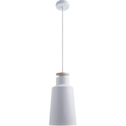 Paco Home - Pendelleuchte Hängelampe Esszimmer Küchenlampe Esstischlampe Skandinavisch E27 Design i, Weiß-Holz