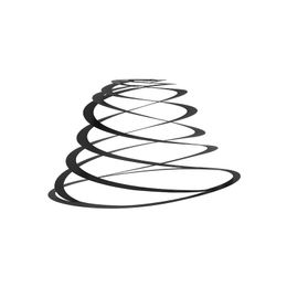 Qazqa - Stahl Lampenschirm schwarz 50 cm - Spirale - Schwarz