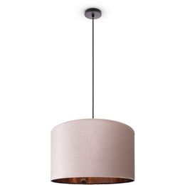 Pendelleuchte Stehleuchte Dreibein Wohnzimmer Lampenschirm Velours Unifarben E27 Pendelleuchte - Schwarz, Beige Kupfer (Ø45.5 cm) - Paco Home