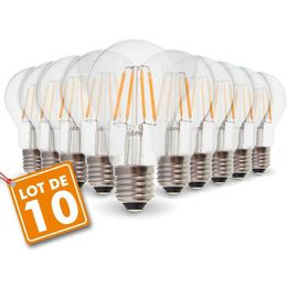 Los mit 10 LED-Lampen E27 6W Filament Gl. 54W warmweiß 2700K