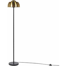 Beliani Stehlampe Gold / Schwarz 148 cm aus Stahl mit langem Kabel mit Schalter rund Industrie Look Modernes Design - Gold