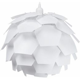 Beliani - Hängeleuchte Weiß Blumenform Zapfen großer Schirm Kinderzimmer Beleuchtung Modernes Design - Weiß