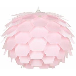 Beliani - Hängeleuchte Rosa Blumenform Zapfen großer Schirm Kinderzimmer Beleuchtung Modernes Design - Weiß