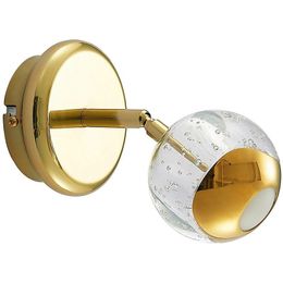 Kilio LED-Strahler mit Glasschirm, gold - gold, klar - LUCANDE
