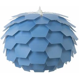 Beliani Hängeleuchte Blau Blumenform Zapfen großer Schirm Kinderzimmer Beleuchtung Modernes Design - Blau