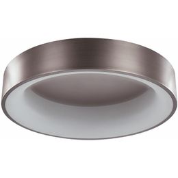 Beliani Deckenleuchte Hellbraun Ringform Stahl und Kunststoff mit Integriertem LED-Licht Runde Form Moderne Beleuchtung - Braun