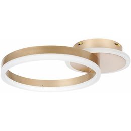 Beliani Led Leuchte Gold Aluminium Einzelner kreisförmige Ring runder Sockel Glam Minimalistisch Wohnzimmer Schlafzimmer - Gold