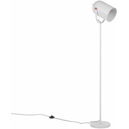 Beliani Stehlampe Weiß 156 cm aus Metall Glockenförmig Elegant Modern Retro Stil - Schwarz