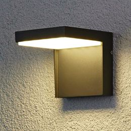 LUCANDE Moderne LED-Außenwandleuchte Rachel aus Aluminium - grafitgrau, weiß