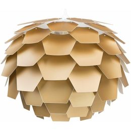 Beliani - Hängeleuchte Gold Blumenform Zapfen großer Schirm Kinderzimmer Beleuchtung Modernes Design