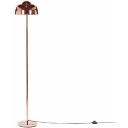 Beliani Stehlampe Kupferfarben 148 cm aus Stahl mit langem Kabel mit Schalter rund Industrie Look Modernes Design - Kupfer