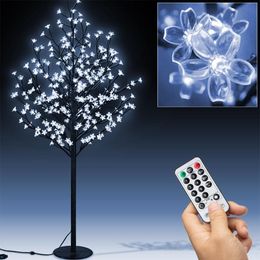 Monzana Kirschblütenbaum led mit Fernbedienung Timer Dimmer Innen Außen Künstlich Groß Deko Weihnachten Weihnachtsdeko Leuchtbaum Lichterbaum M3: 220cm - 220