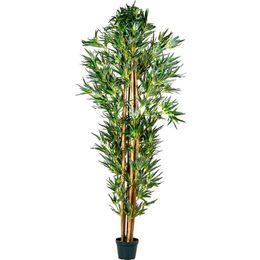 PLANTASIA - Bambus-Strauch, Kunstbaum, Kunstpflanze, 190cm
