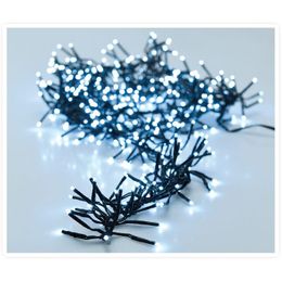 Spetebo Büschel Lichterkette kalt weiß - 14,6 m / 2016 LED - Deko Baum Beleuchtung mit Controller und Speicherchip - für Außen und Innen