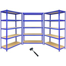 MONSTER SHOP Monster Racking 3 x T-Rax Regale Hochleistungsregale Schwerlastregal Lagerregal Garagenregal Stahlregal Industrieregal Werkstattregal Steckregal