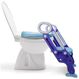 Toilettentrainer Toilettensitz mit Treppe für 1-7 Kinder Rutschfest wc Sitz - Blau und lila - Swanew