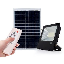 Greenice Led Scheinwerfer Flutlicht 20W 2.000Lm 6000ºK Solar Sensor 20W + Fernbedienung Tafel 6V/8W 40.000H [PL-626002-CW]