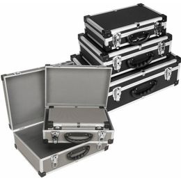 anndora - Rahmen Koffer Set 3 Stück schwarz oder hellgrau - Werkzeugkoffer Aluminium Rahmen - leichte Qualität - Länge