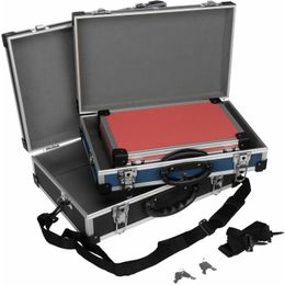 anndora - Werkzeugkoffer Set leer - rot blau schwarz - Jede Kiste mit Trageggurt und Schluesseln - Kunststoffecken Dreischicht Material