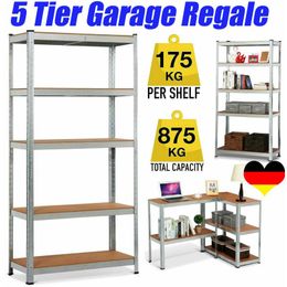 Day Plus - Heavy Duty Steckregal 5 Etagen Garage Regal Gewächshaus Utility Aufbewahrung Zuhause Rack 1700 x 750 x 300mm - Verzinkt