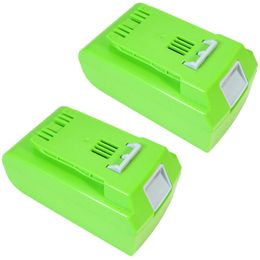 TRADESHOP Trade-shop - 2x Li-Ion Akku 24V / 4000mAh für Stiga sab 24 ae sc 24 ae sgt 24 ae sht 24 ae smt 24 ae sbt 2024 ae, sbt 4024 ae