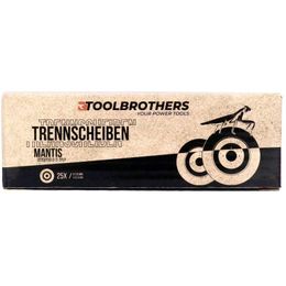 Toolbrothers - mantis Trennscheiben- Set in Profi Qualität 2 Packungen 50 Stück, 125 x 22,23 x 1 mm zur Bearbeitung von Metall, Stahl, Edelstahl /