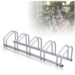 VINGO - Fahrradständer für 5 Räder 130x32x26cm verzinkt und für Wandmontage geeignet