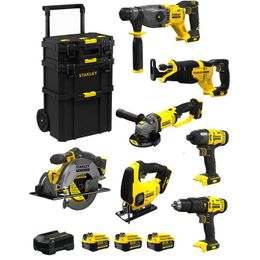 FatMax Kit SVK703 (SFMCH900 + SFMCG400 + SFMCD711 + SFMCF800 + SFMCS500 + SFMCS600 + SFMCS300 +3x4,0Ah+Ladegerät +Caddy) - Stanley