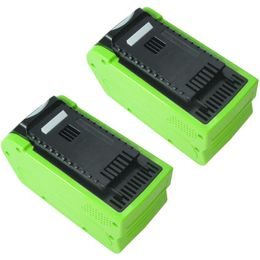 TRADESHOP 2x Trade-shop Li-Ion Akku 40V / 5000mAh für Greenworks G40TD35 G40T5 G40PSHK4 G40PSHK2 G40PSH G40PS20 G40PH51K4 G40PH51K2 G40LTK4 GD40BCB G40LTK2