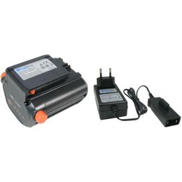 TRADESHOP 2in1 Set: Li-Ion Akku 18V / 2000mAh + Schnell-Ladegerät kompatibel mit Gardena 09840-20 9840-20 9840 09839-20 9839-20 9839 - Trade-shop