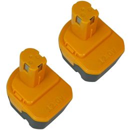 TRADESHOP 2x Trade-shop Ni-MH Akku 12V / 3300mAh ersetzt Ryobi 130111034 130147008 130384001 1400676 697-00011 BD0752 B1203F B1205 B1205TA B1210T B1215S