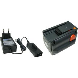 TRADESHOP 2in1 Set: Li-Ion Akku 18V / 4000mAh + 18V Ladegerät Ladestation für Gardena Heckenschere Ergocut 48, Highcut 48-Li, AccuJet 9333-20 8865 - Trade-shop