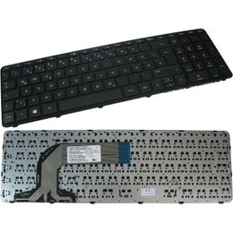 TRADESHOP Trade-Shop Original QWERTZ Tastatur Deutsch mit schwarzem Rahmen für HP Pavilion 17-Exxx 250-G2 250-G3 255-G2 255-G3 256-G2 256-G3 F109 (Deutsches