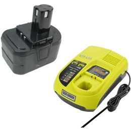 TRADESHOP Set: Li-Ion Akku 14,4V 3000mAh + Ladegerät ersetzt Ryobi 130240010 130245005 BPL-1414 BPP-1413 BPP-1415 BPP-1417 B-1442T B-1445T - Trade-shop